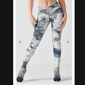 Fabletics | Pants & Jumpsuits | Fabletics Fossil Print Capri Leggings ...